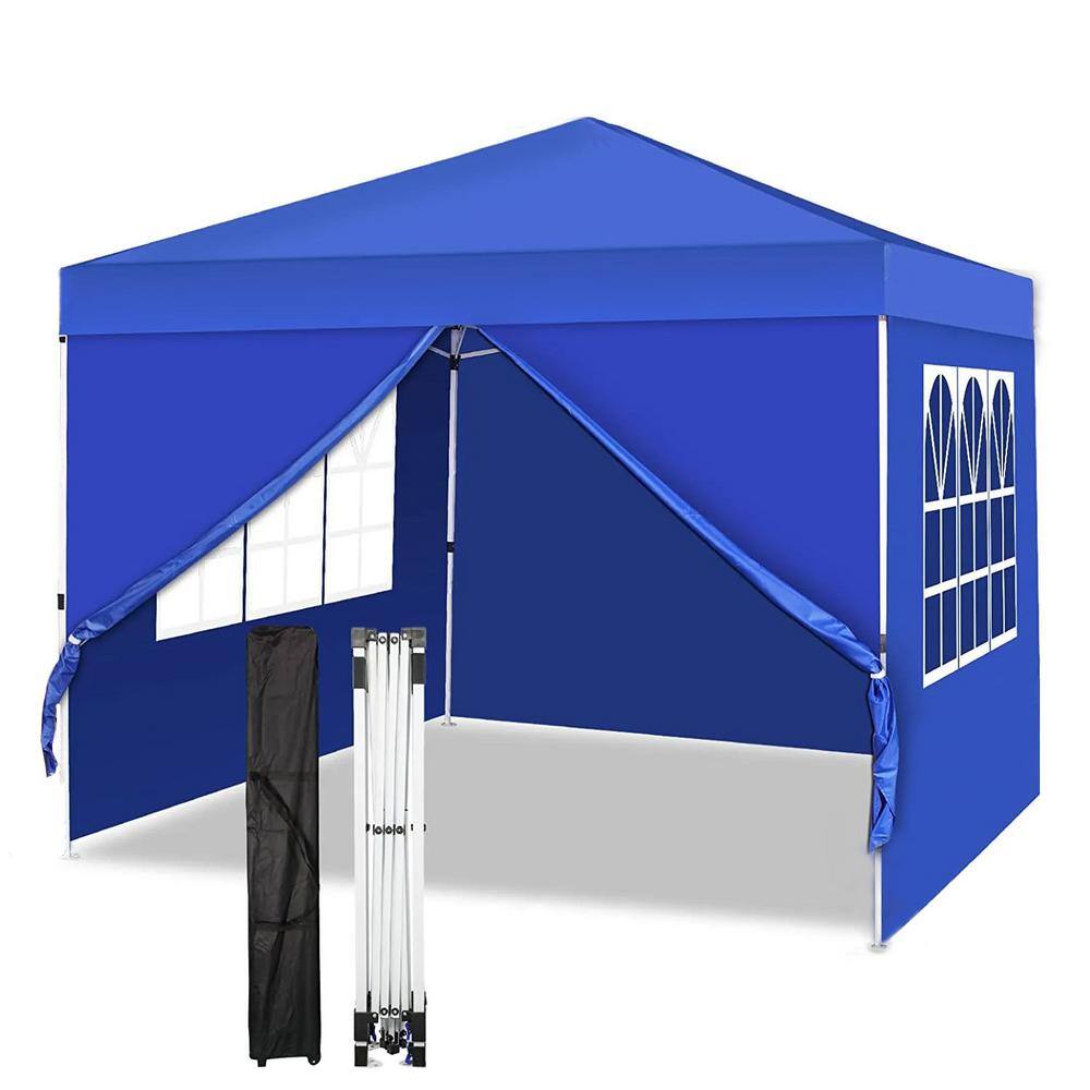 Tatayosi 10 ft. x 10 ft. Blue Pop Up Canopy Outdoor Portable Party ...