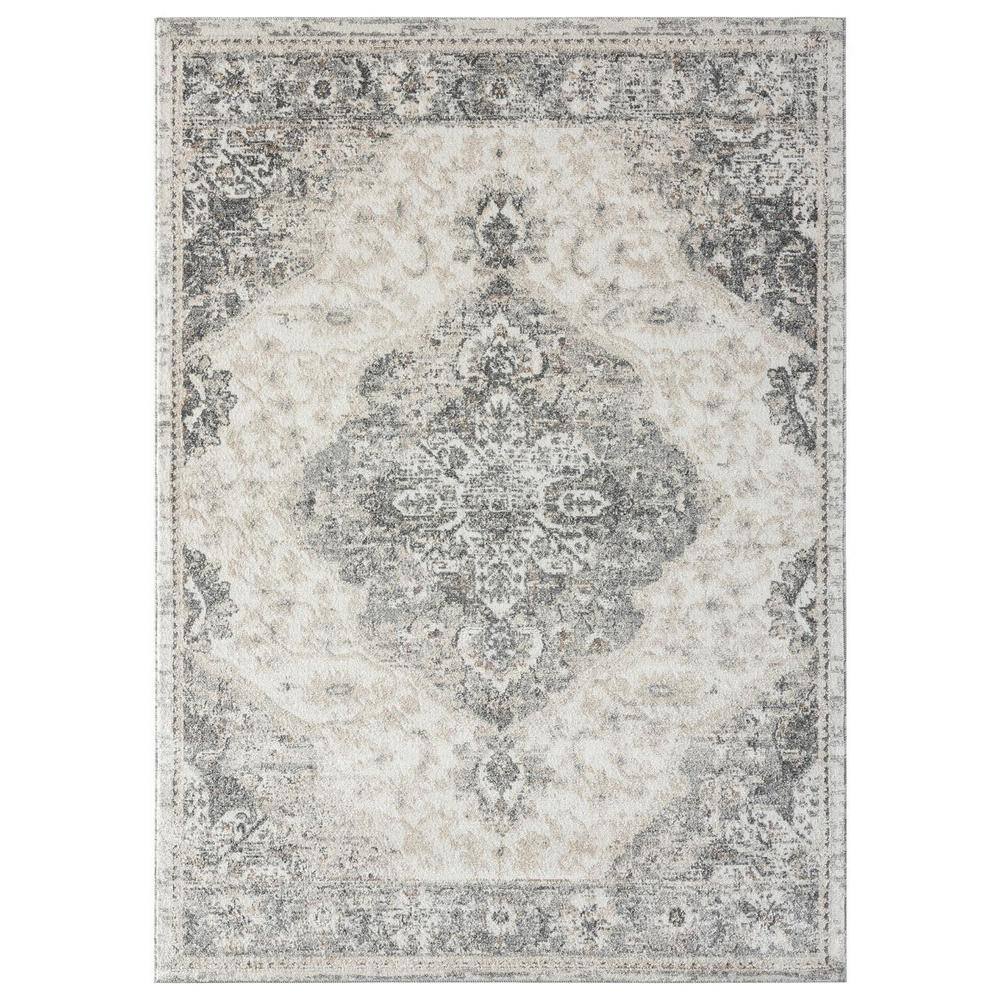 Luxe Weavers Arman Collection Vintage Silver 9 ft. x 12 ft. Oriental ...