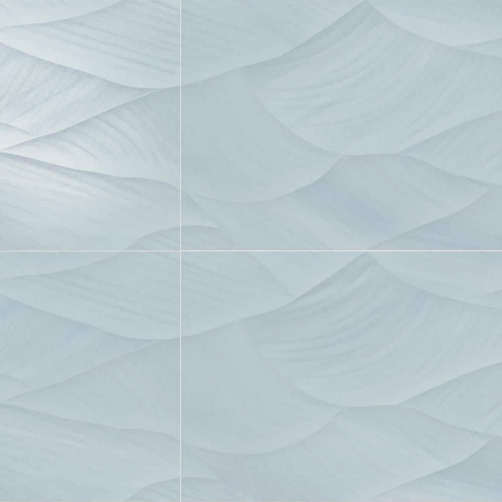 Merola Tile Biomim Concept Blue 12 in. x 35 in. Ceramic Wall Tile (11. ...