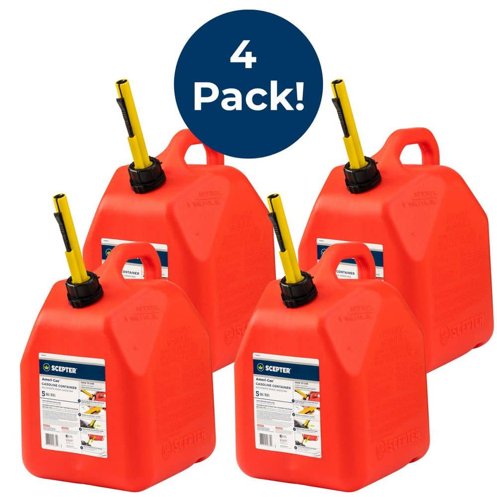 Scepter Ameri-Can 5 Gal. Gas Can (4-Pack) FG4G5114PK - The Home Depot