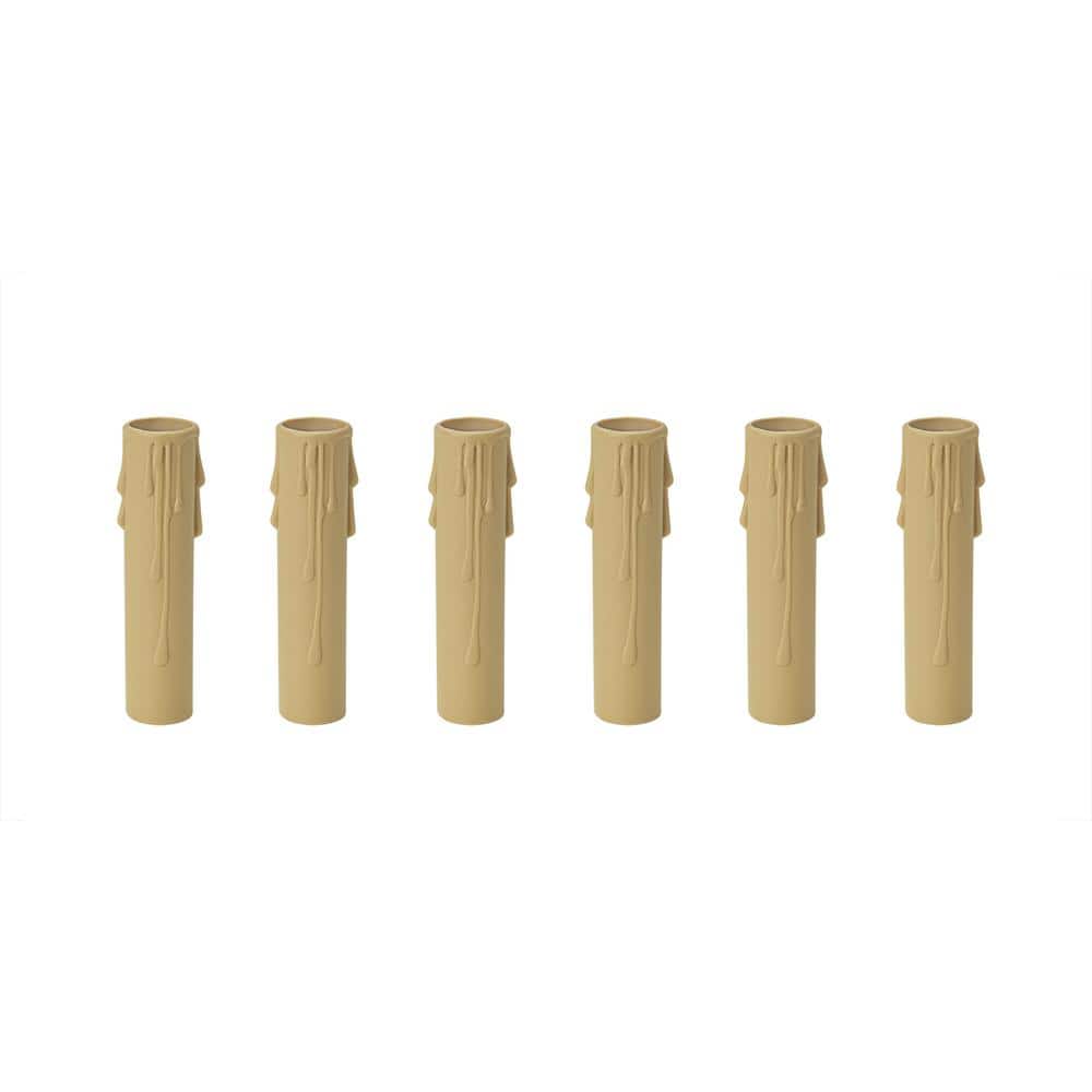 Aspen Creative Corporation Tan Drip Candle Socket Cover (6-Pack) 21310 ...