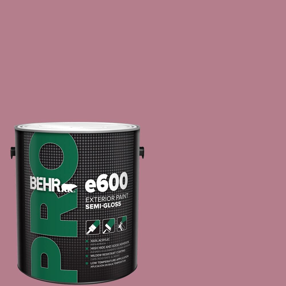 BEHR PRO 1 gal. #100D-4 Degas Pink Semi-Gloss Exterior Paint PR67301 ...