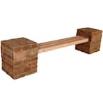 Pavestone RumbleStone 72 in. x 17.5 in. x 14 in. Concrete Garden Bench ...