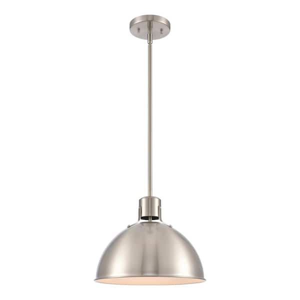 Titan Lighting Zenith 12 in. W x 9.75 in. H 1-Light Brushed Nickel ...