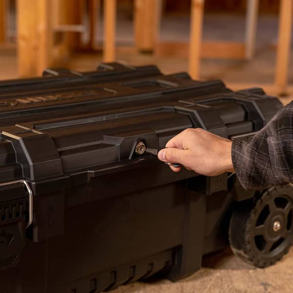 Husky 36.5 in. Black Heavy Duty Medium Rolling Toolbox with Keyed Lock ...