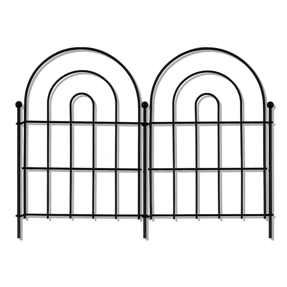 Justincity Decorative Garden Fence Animal Barrier 13 in. Tall Rustproof Metal No Dig Border ...