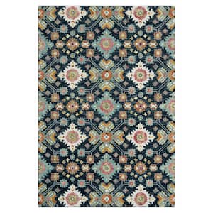 Amer Rugs Jackson 9 x 12 Navy Traditional Pattern Area Rug for High ...