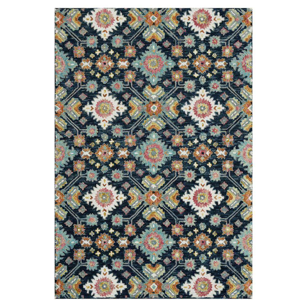 Amer Rugs Jackson 8 x 10 Navy Traditional Pattern Area Rug for High ...