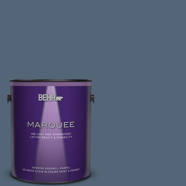 BEHR MARQUEE 1 gal. #570F-6 Mood Indigo Eggshell Enamel Interior Paint ...