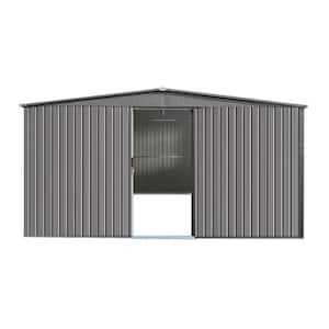 AirWire 14 ft. W x 12 ft. D Metal Storage Shed with Reinforced Frame ...