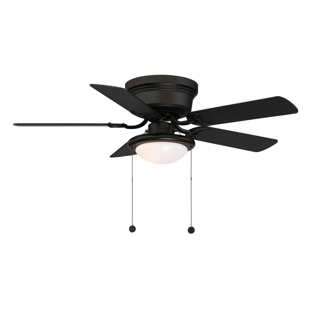 Reviews for Hampton Bay Hugger 44 in. LED Indoor Matte Black Ceiling ...