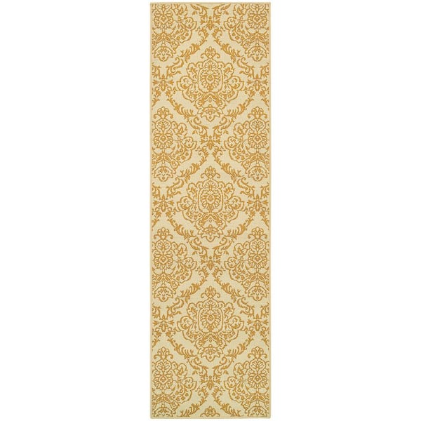 Home Decorators Collection Bimini Cream 2 ft. x 8 ft. Indoor/Outdoor ...