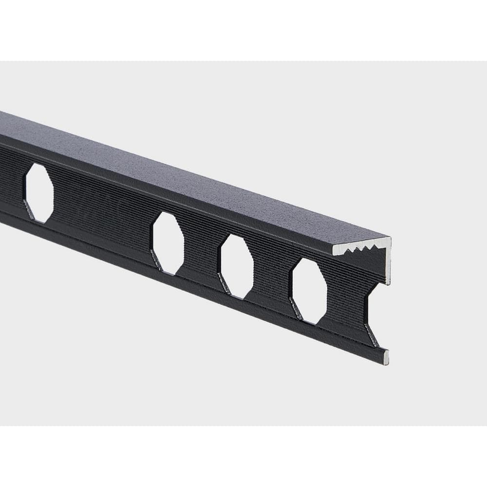 EMAC Novosuelo Black Touch 1/2 in. x 98-1/2 in. L Aluminum Tile Edge ...