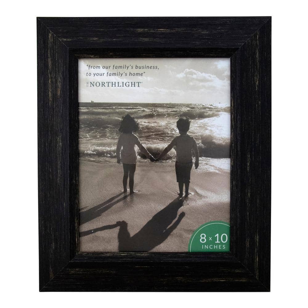Northlight 8 in. x 10 in. Distressed Black Picture Frame (for All ...