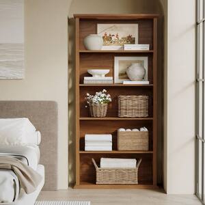 TRIBESIGNS WAY TO ORIGIN Frailey 71in. Tall Natural Wood Bookcase, 5 ...