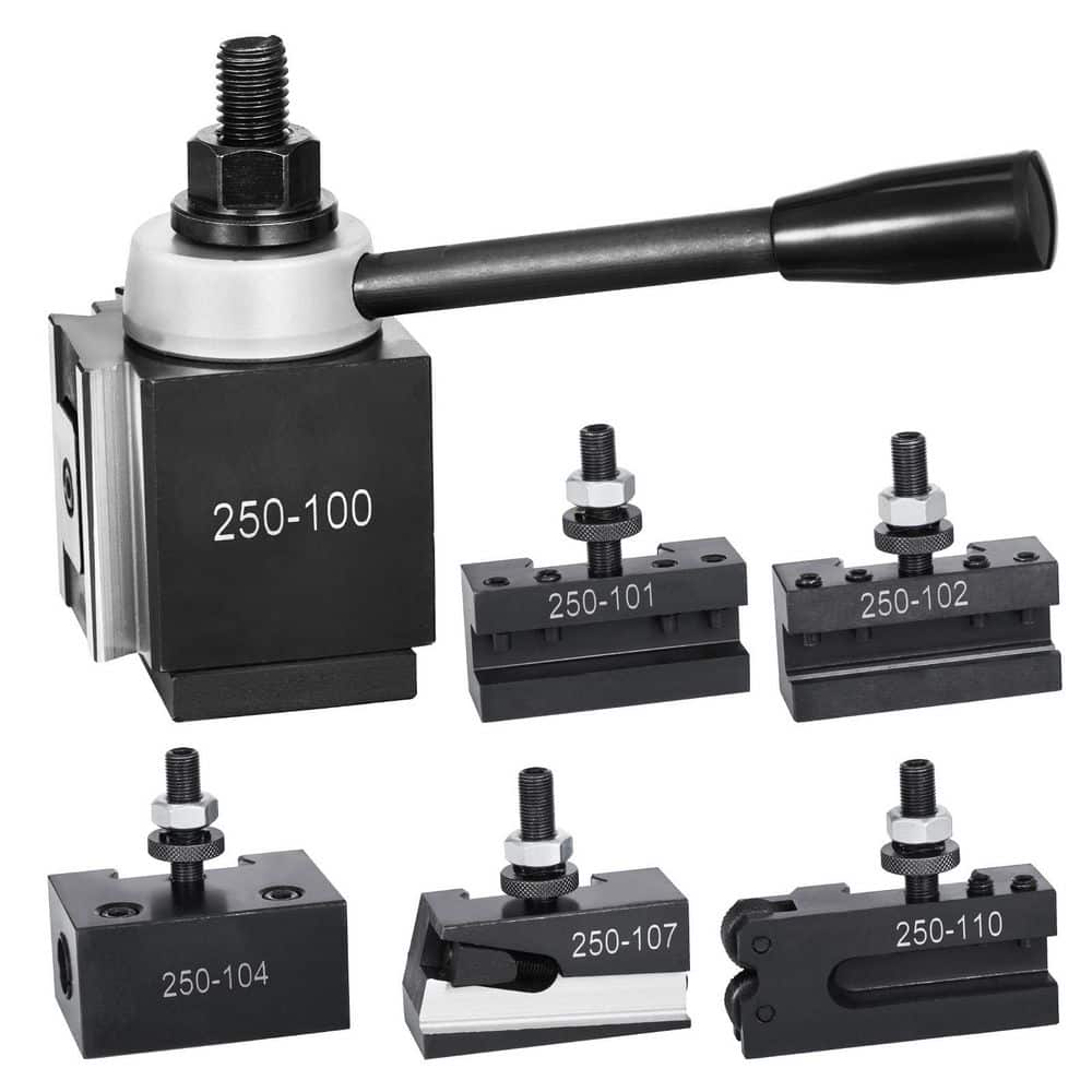 SKYSHALO Quick Change Tool Post Set, 6Pcs, Includes Lathe Tool Holders ...