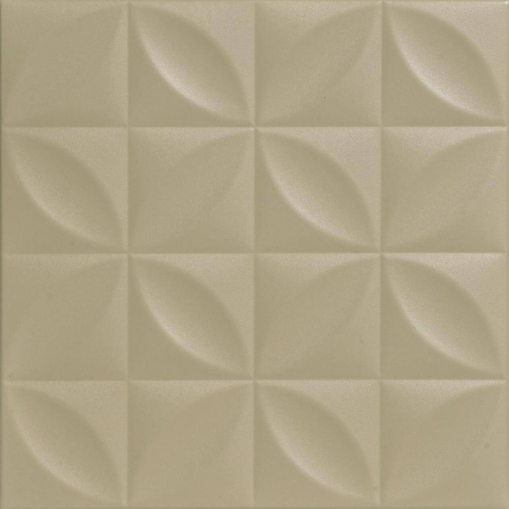 A La Maison Ceilings Perceptions Lenox Tan 1.6 ft. x 1.6 ft. Decorative ...