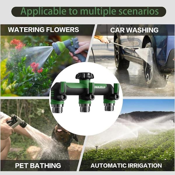 3 Way Hose Splitter T-Type Splitter,Multi-Tap Connector, Water Pipe ...