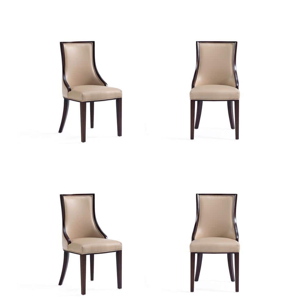 Manhattan Comfort Grand Tan Faux Leather and Velvet Upholstered ...