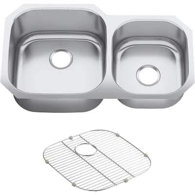 KOHLER Undertone 27-7/16 in. x 13-7/16 in. Single Bowl Kitchen Sink ...