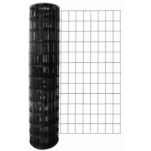 KIWDZFU 36 in. x 50 ft. 16-Gauge PVC Coated Black Metal Garden Border ...