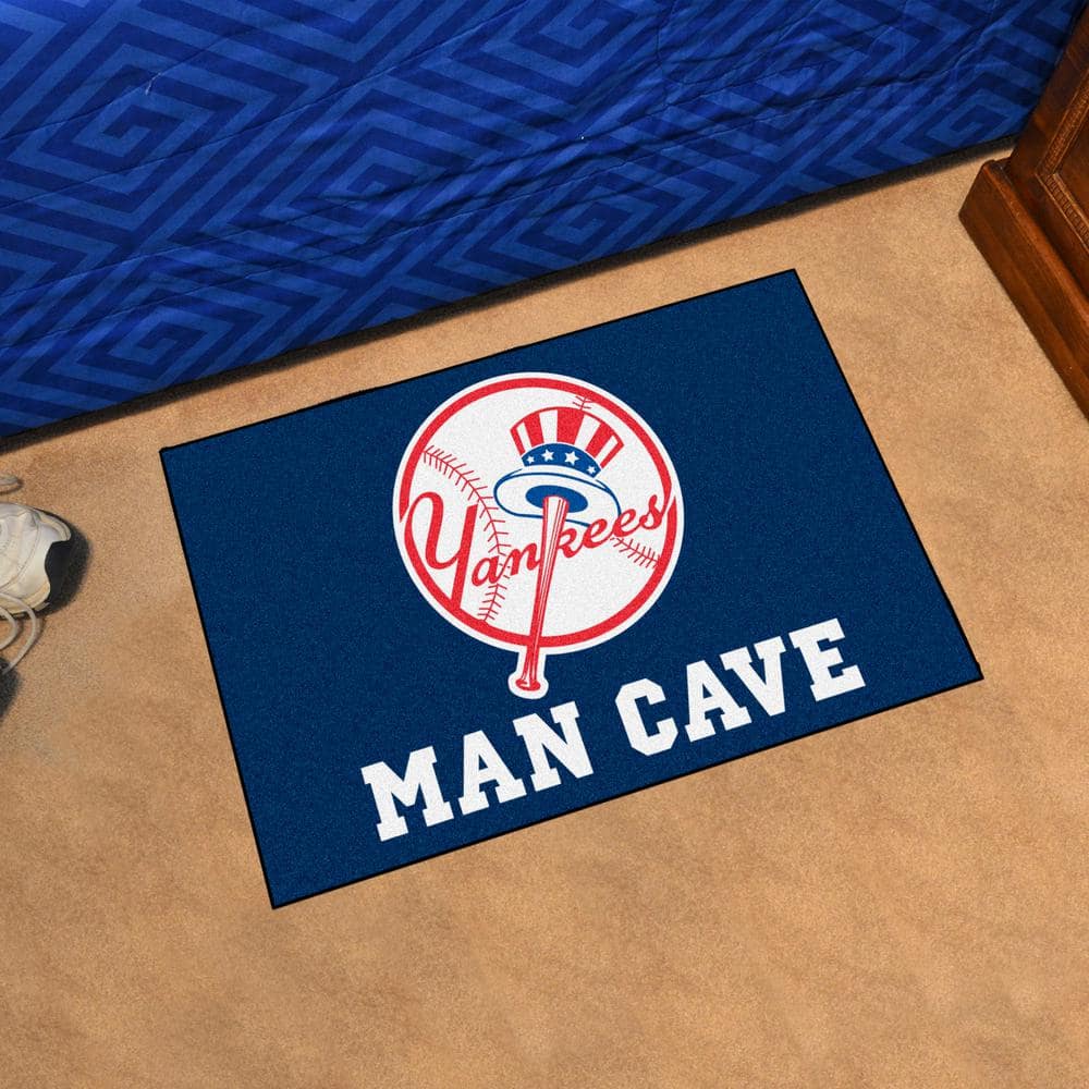 Buy New York Yankees Man Cave Navy 1.5 ft. x 2.5 ft. Starter Area Rug ...