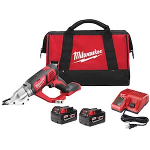 Milwaukee M18 18-Volt Lithium-Ion Cordless 18-Gauge Double Cut Metal ...