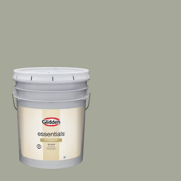 Glidden Essentials 5 gal. PPG1031-3 Wandering Willow Satin Exterior ...