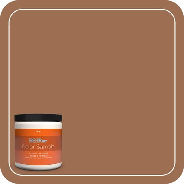 BEHR PREMIUM PLUS 8 oz. #PMD-88 Sorrel Brown Flat Interior/Exterior ...