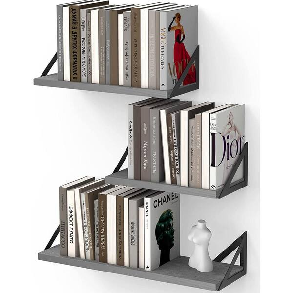 Cubilan 16.5 in. W x 5.5 in. D Light Gray Wood Composite Decorative ...