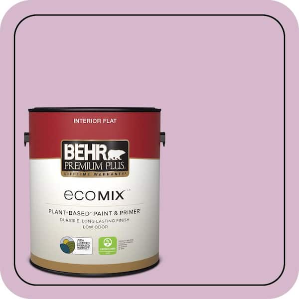 BEHR PREMIUM PLUS 1 gal. #680D-4 Velvet Slipper Flat EcoMix Plant-Based ...