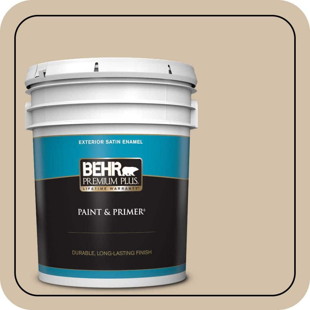 BEHR PREMIUM PLUS 5 gal. #PPU7-08 Baja Satin Enamel Exterior Paint ...