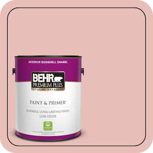 BEHR PREMIUM PLUS 8 oz. #T18-01 Positively Pink Satin Enamel Interior ...