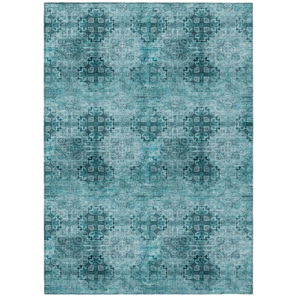 Addison Rugs Chantille ACN557 Teal 9 ft. x 12 ft. Machine Washable ...