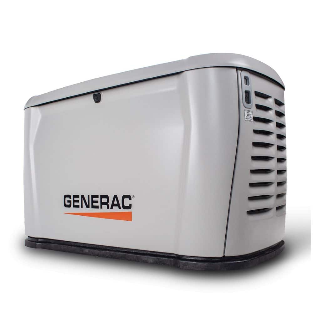 Generac 14,000 Watt Air-Cooled Whole House Home Standby Generator 7258 ...