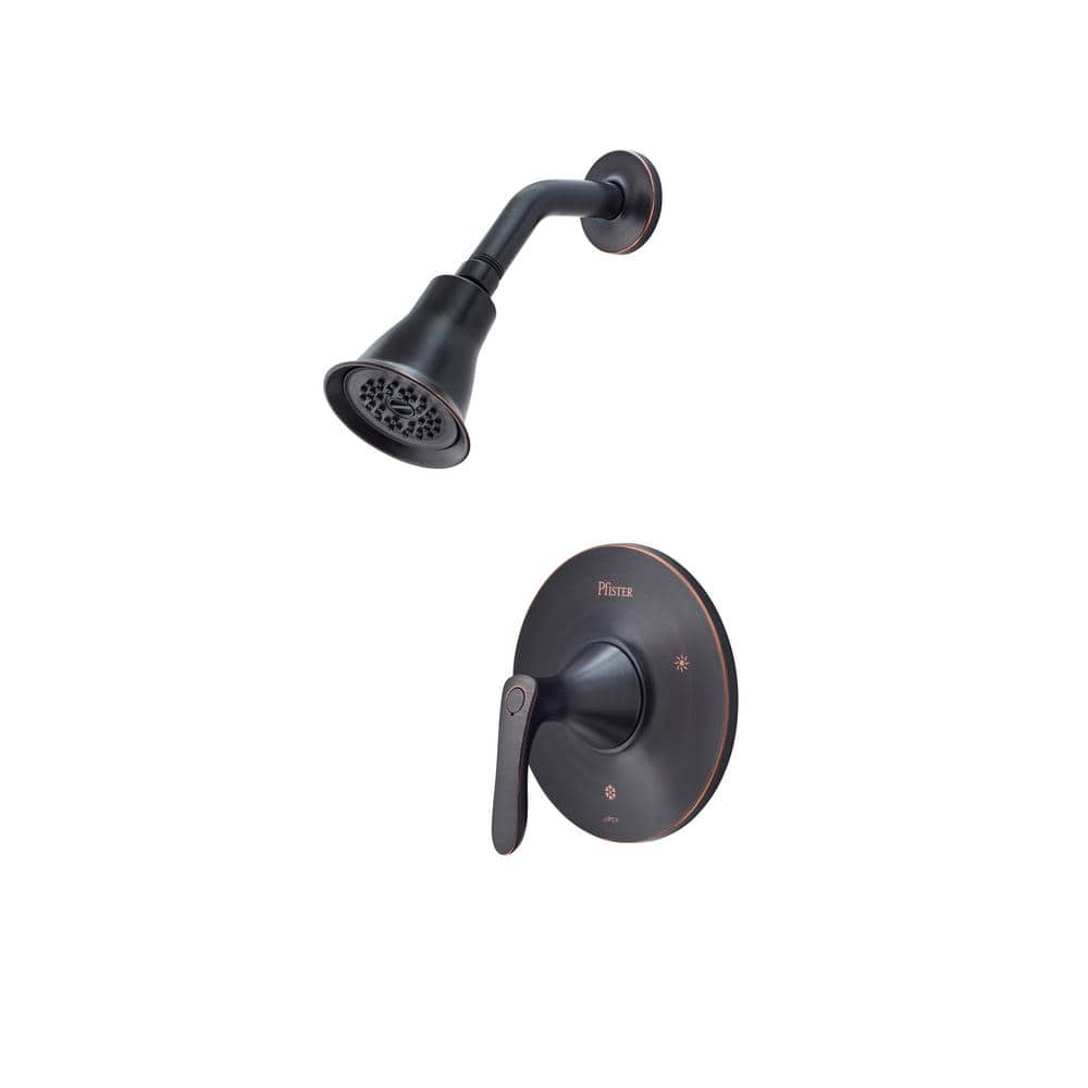 Pfister Weller 1-Handle Shower Faucet Trim Kit in Tuscan Bronze (Valve ...