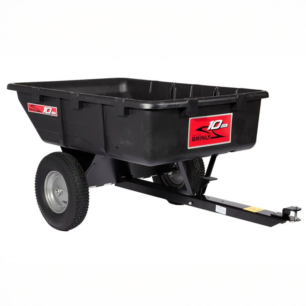 Brinly-Hardy 650lbs. 10cu.ft. Tow-Behind Lawn Mower Trailer Dump Cart w ...