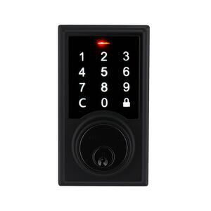 Defiant Single Cylinder Square Electronic Keypad Deadbolt Matte Black ...