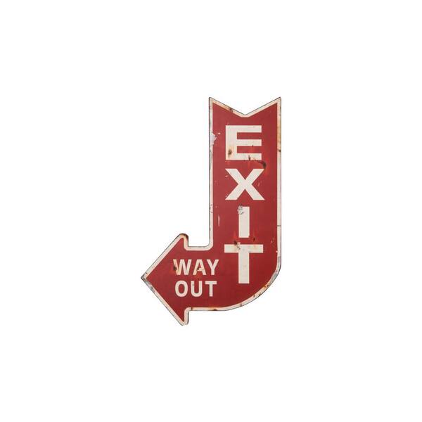 Storied Home Urban Homestead Metal Decorative Sign "Exit, Way Out ...