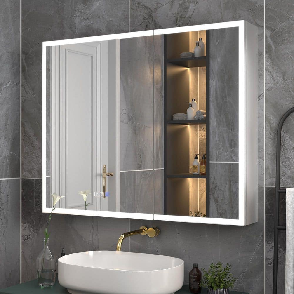 Reviews for ExBrite 40 in. W x 32 in. H, Rectangular Silver Aluminum ...