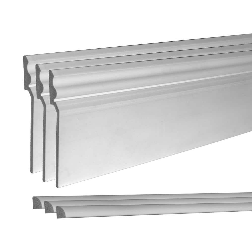 American Pro Decor 7/8 in. D x 7-3/4 in. W x 96 in. L Unfinished PVC ...