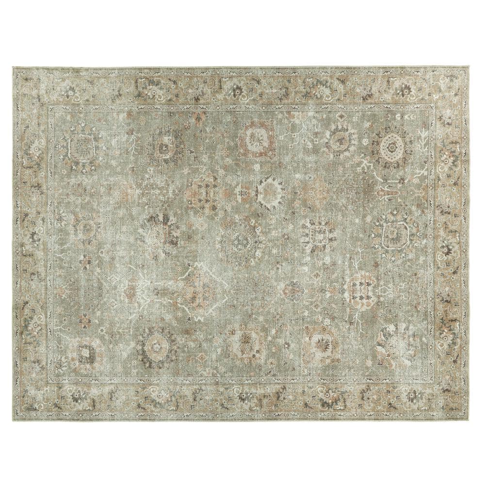 Home Decorators Collection Fog Sage 6 ft. 7 in. x 9 ft. Indoor Area Rug ...