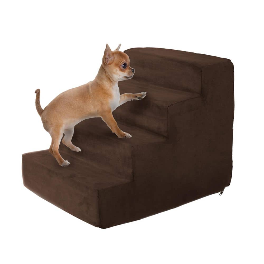 Pet Trex Brown High Density Foam Pet Stairs - 4 Steps with Machine ...