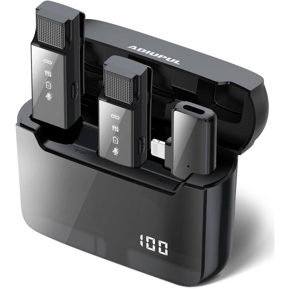 Etokfoks Wireless Lavalier Microphone for iPhone iPad with LED ...