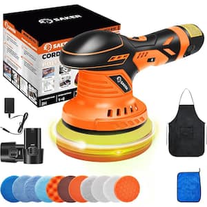 Saker Cordless Buffer Polisher, 6 in. Fast Charging Portable Car ...
