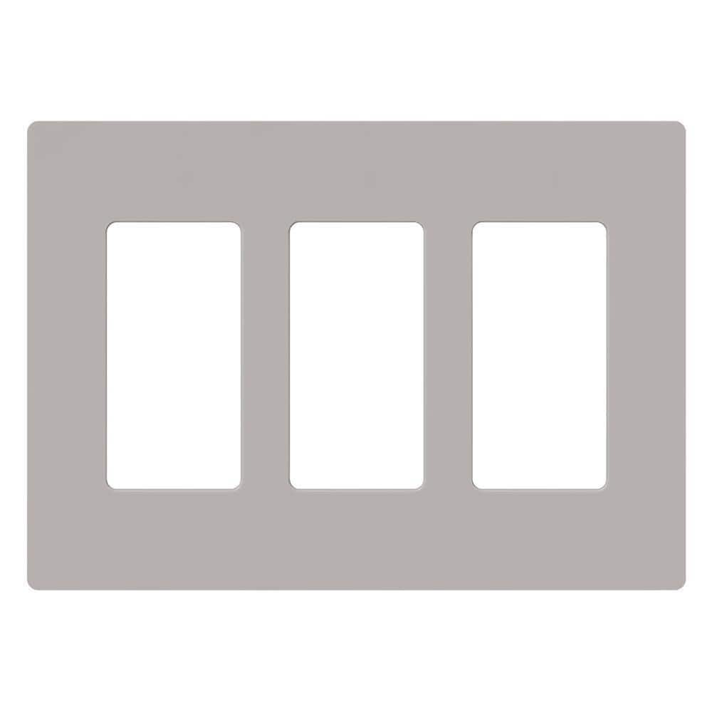 Lutron Claro 3 Gang Wall Plate for Decorator/Rocker Switches, Gloss ...