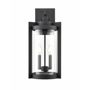Millennium Lighting Rankin 2-Light 8.3 in. Textured Black Outdoor Wall ...