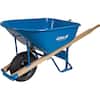 Jackson 6 cu. ft. Heavy Gauge Seamless Steel Wheelbarrow with Hardwood ...
