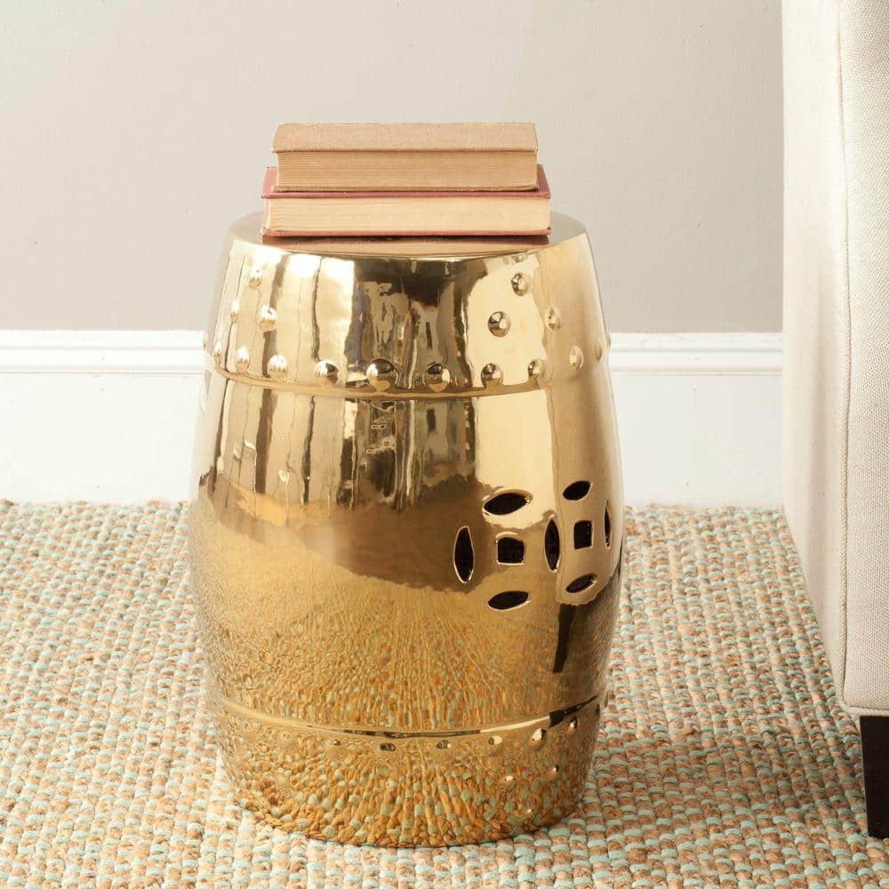 Gold ceramic garden stool store