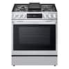 LG 6.3 cu. ft. 30 in Smart ProBake Slide-in Dual Fuel Range with Gas ...